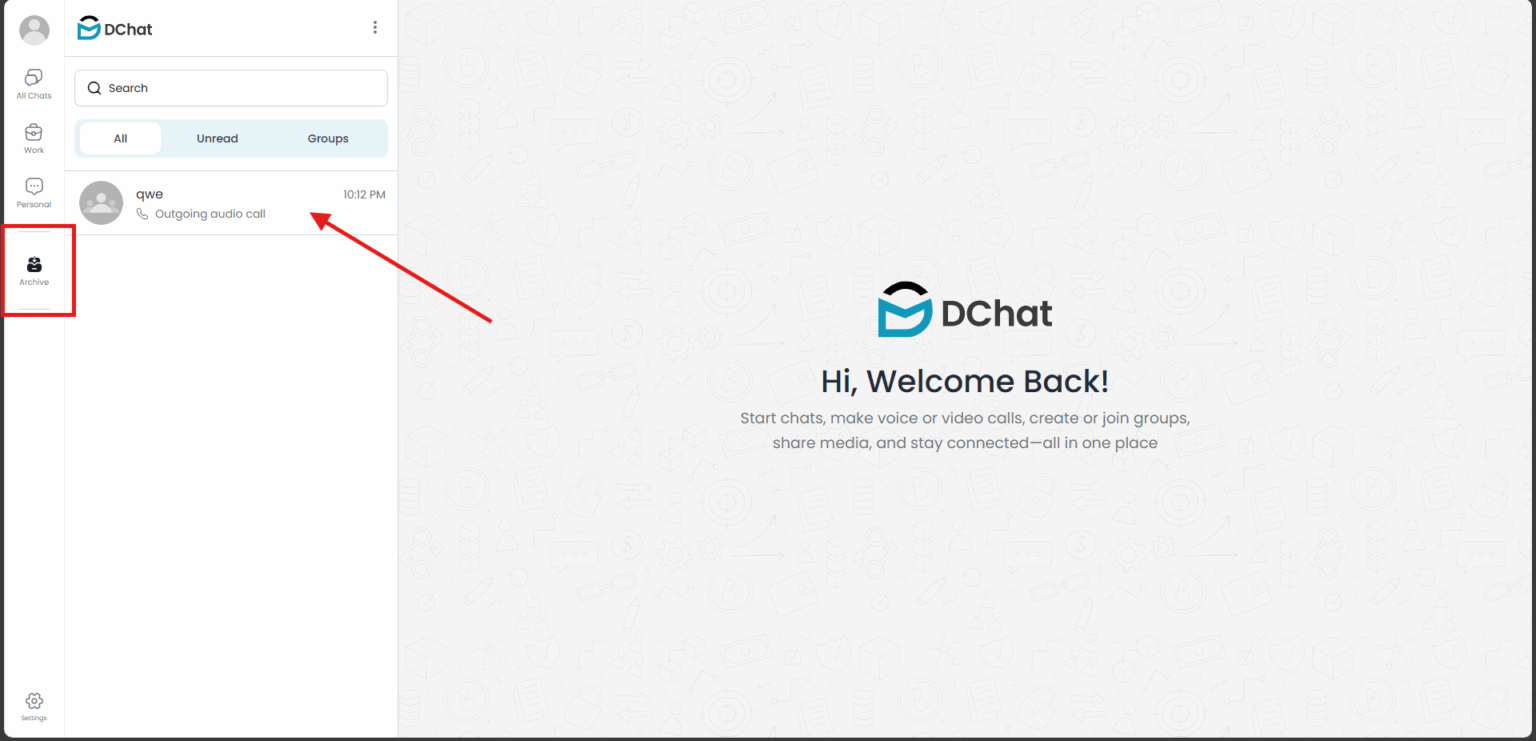 Archive/Unarchive Chats in DChat - NCOG Documentation