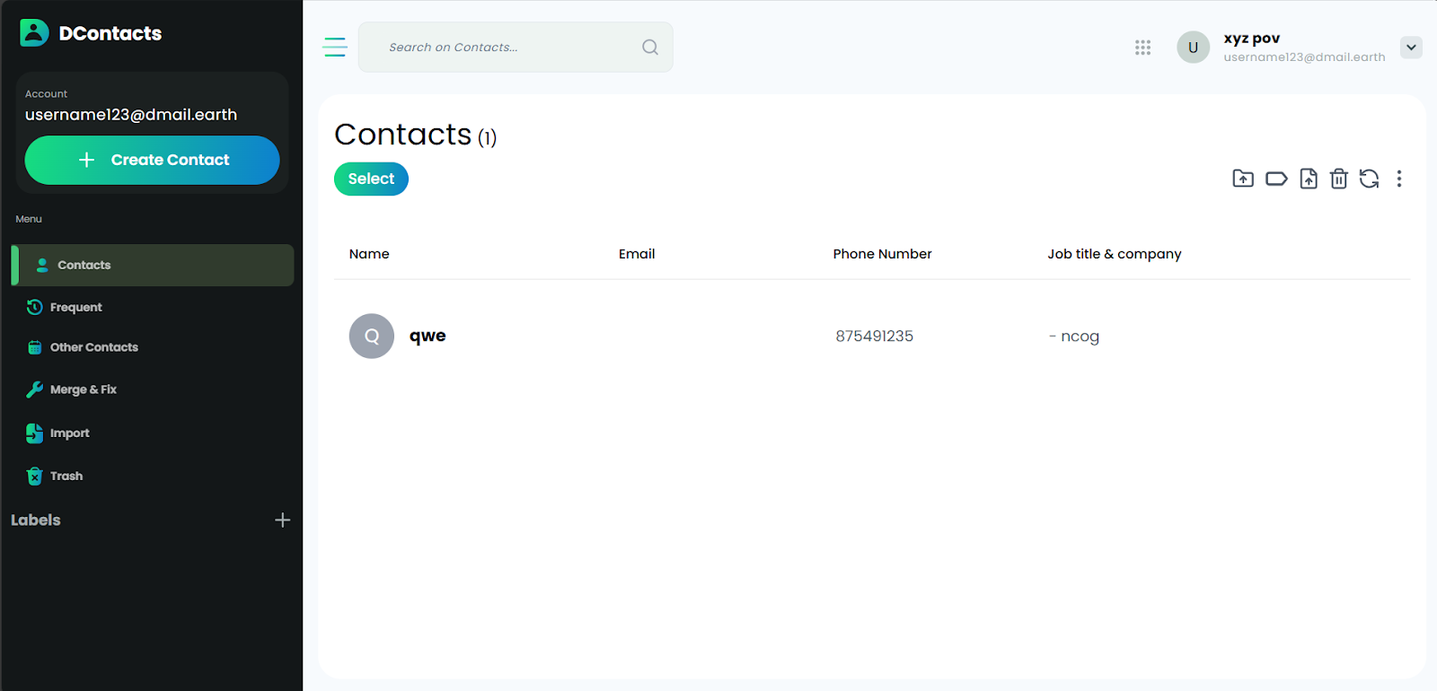 Delete a Contact in DContacts - NCOG Documentation